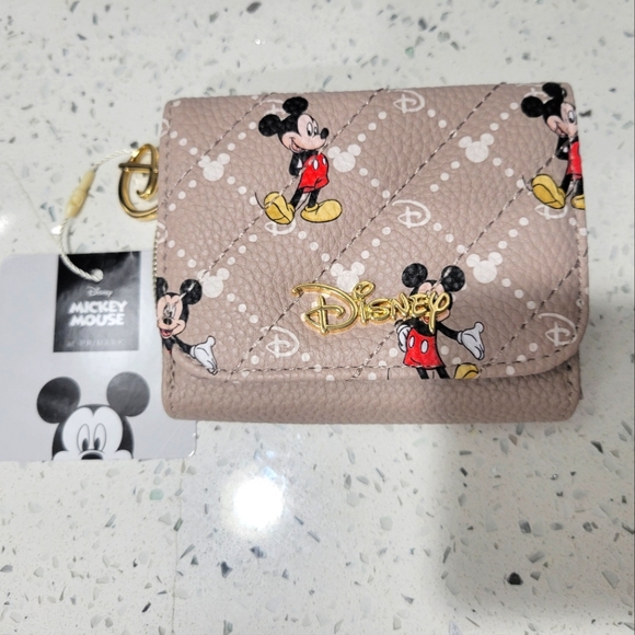 Disney | Bags | Nwt Disney Mickey Mouse Wallet W Zipper Coin Trifold ...